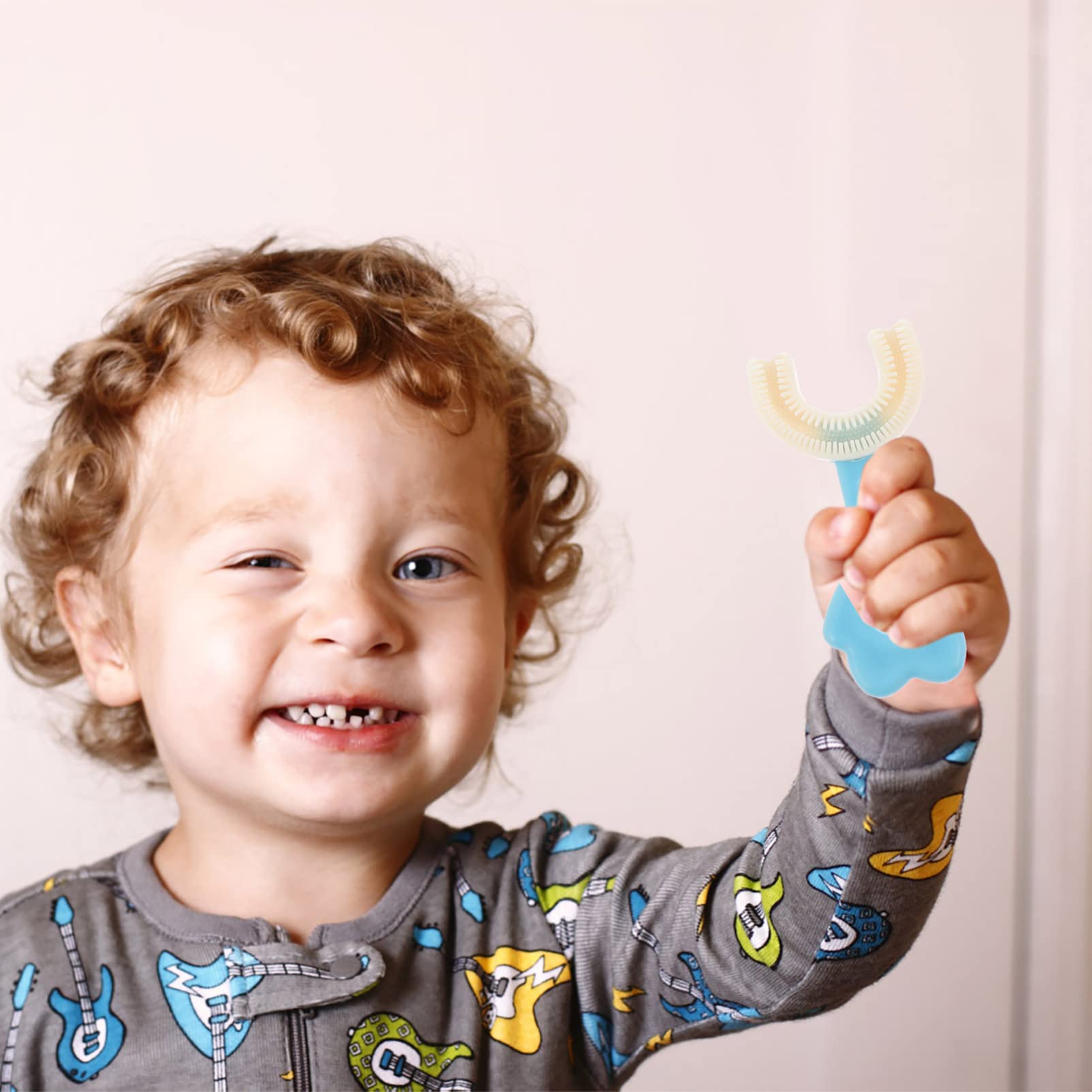 DOITOOL Silicone Toothbrush U Shape Toothbrush Manual Training Toothbrush Waterproof Soft Oral Cleaner for Child 12pcs