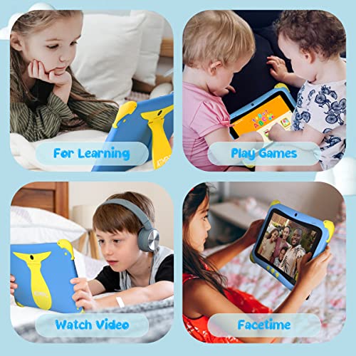 ATMPC 8 inch Tablet for Kids Android 11 Kids Tablet, 2.1GB RAM 32GB ROM, 2.4G WiFi, with Protective, Preinstalled Parental Control Children Education Toddler Tablet, GMS Certified YouTube Netflix