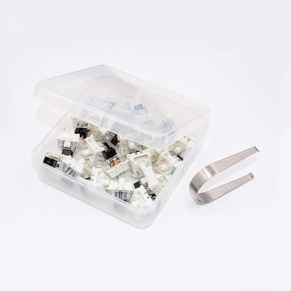 Outemu (Gaote Black Switches,20-Pack 3-Pin Linear Heavy 65gf Dustproof RGB Key Switches - Cherry MX Equivalent - DIY Replaceable for Mechanical Keyboard