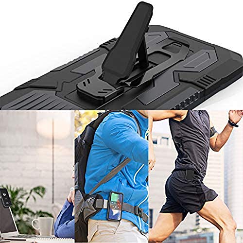 vvoo for Xiaomi Redmi Note 9s/9 Pro Case,with [2 Pack] Tempered Glass Screen Protector Military Grade Hybrid Heavy Duty Protection Built-in Fold Kickstand for Xiaomi Redmi Note 9s/ 9 Pro Case -Black