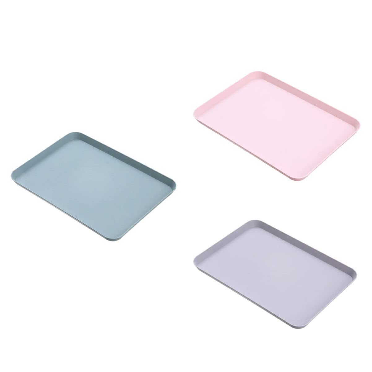 6 Pcs Square Plastic Fruit Plate Serving Platters Plastic Fruits Plate Rectangular Party Platters Plastic Plate Serving Party Platter Service Plate Rectangular Serving Tray