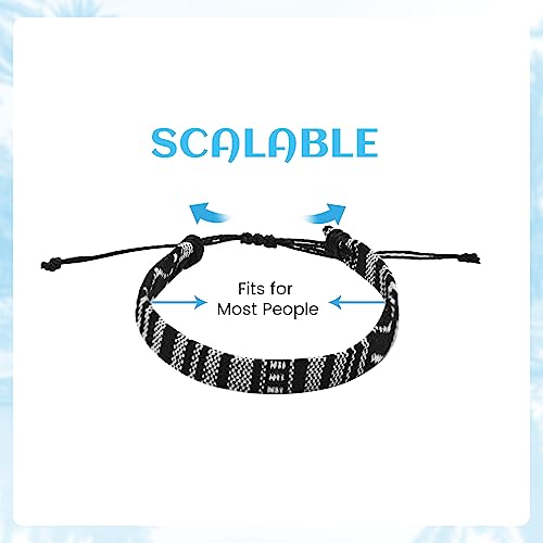 5 Pcs Surfer Beach Bracelet,Bracelets For Men Women,Handmade Braided Boho Bracelets Hippie Beachy Braided Bracelets,Adjustable Anklet Summer String Rope Ankle Bracelets Waterproof Ideal Gifts
