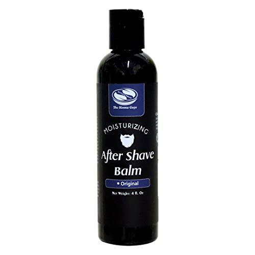 The Henna Guys 4 fl. Oz Aftershave Balm, Unscented, Excellent Aftershave Lotion, Soothes and Moisturizes After Shaving. Takes away Dryness