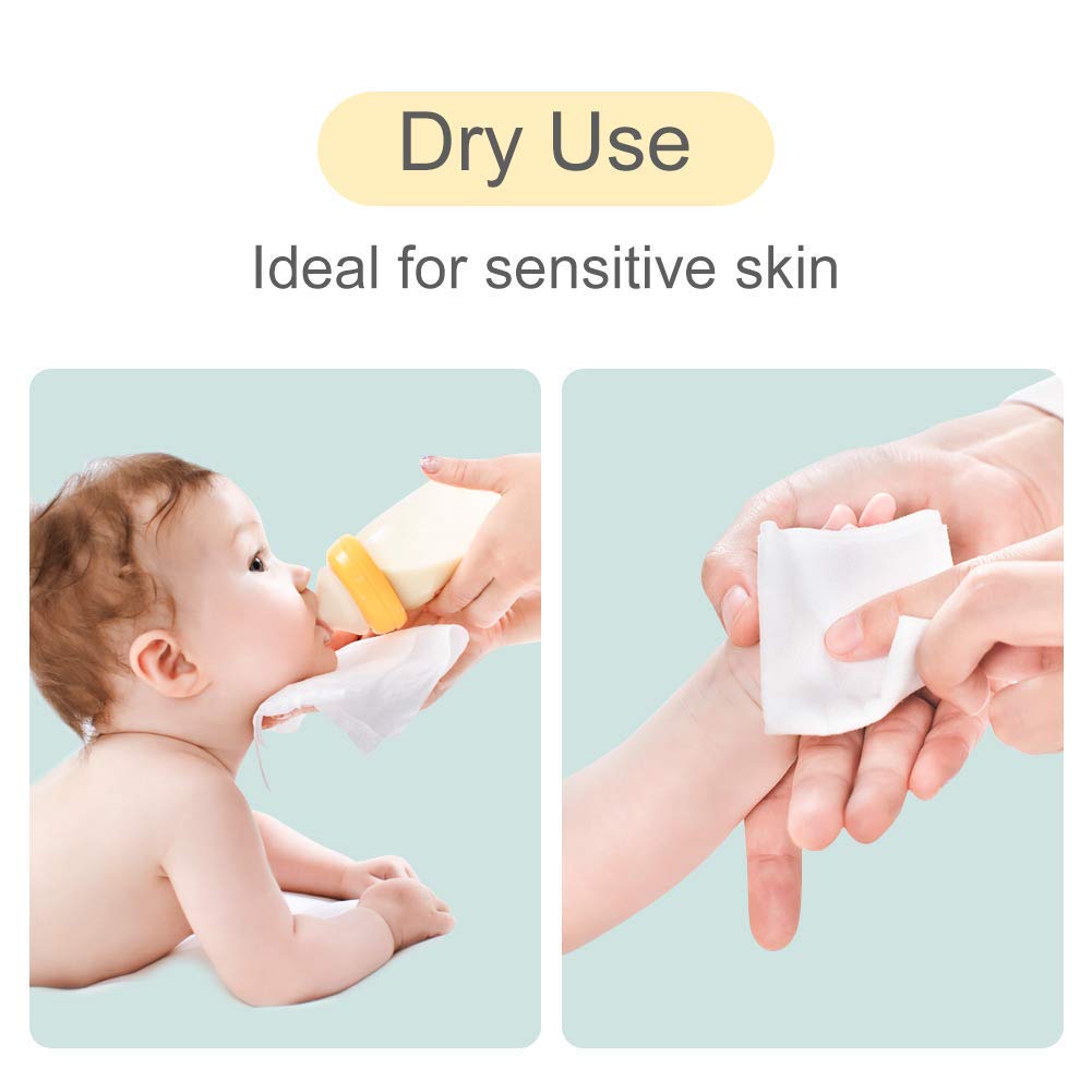 Winner 480 Counts Baby Wipes Plus 100 Counts Ultra Soft Facial Cotton Tissue Towel for Baby Sensitive Skin