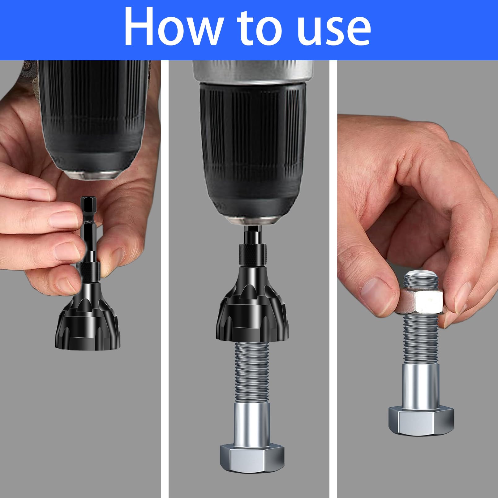 6 PCS Woodworking Chamfer Drilling Tools-Three Pointed Countersink Drill Bit & Step Drill Bit & Drill Tap Bit, HSS Cobalt Drill Bit & Deburring External Chamfering Tool & Magnetic Drill Bit Extension