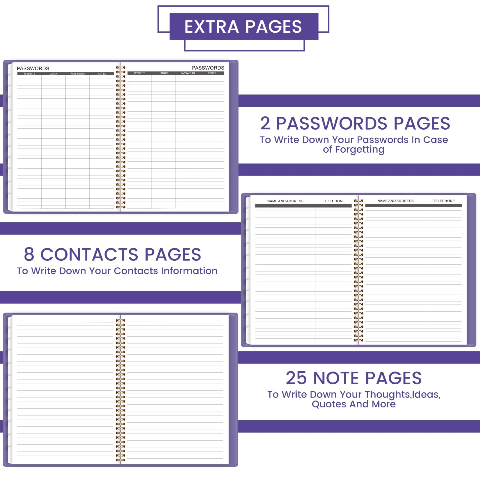 2024 Monthly Planner - Jan. 2024 - Dec. 2024, 12 Months Calendar/Planner 2024 with Faux Leather, 8.86" x 11.4", 15 Notes Pages, Strong Twin - Wire Binding, Pocket, Monthly Tabs, Perfect Organizer