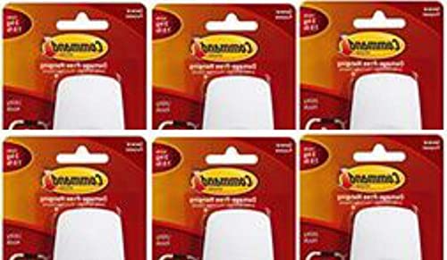 Command 17004-6_Value Jumbo Plastic Hook with Adhesive Strips, 6 Hooks, White