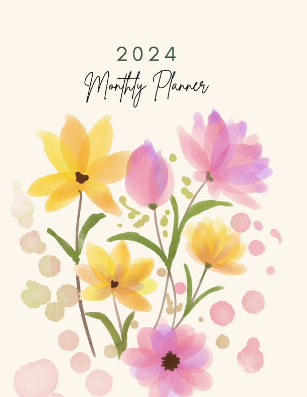 2024 Monthly Planner 8.5 x 11: At A Glance - January To December 2024 Monthly Calendar Schedule Organizer - Minimalist Cover