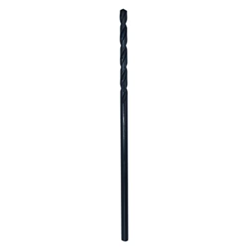 3/16-Inch x 6-Inch Aircraft Extension Black Oxide Drill Bit, Premium M2 High Speed Steel, Extra Length, for Metal, Plastic, Wood