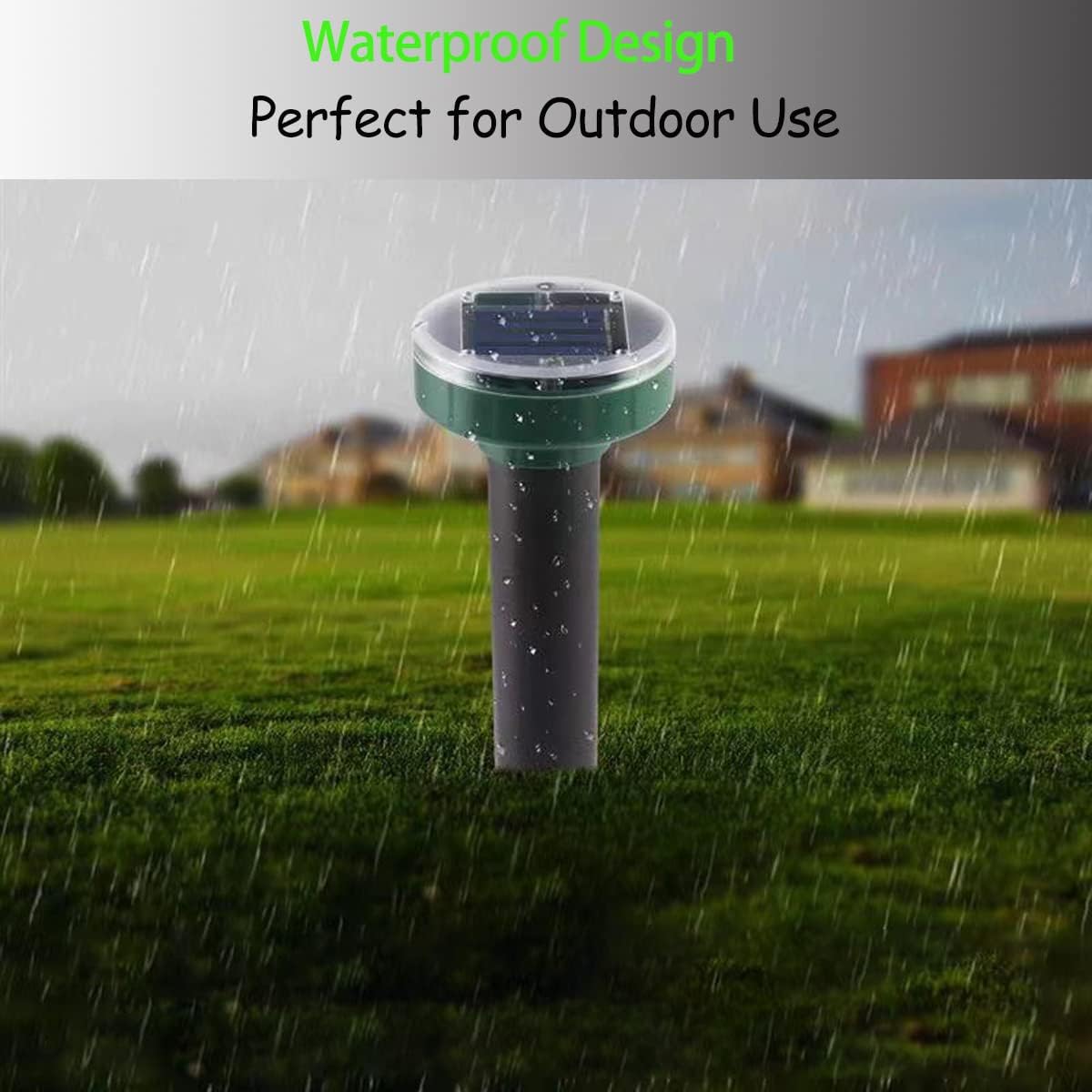 8 Pack Mole Repellent Solar Powered Snake Repellent Ultrasonic, Gopher Repeller Sonic Mole Deterrent Spikes, Snake Gopher Mole Vole Repellent Outdoor for Lawn Garden & Yard
