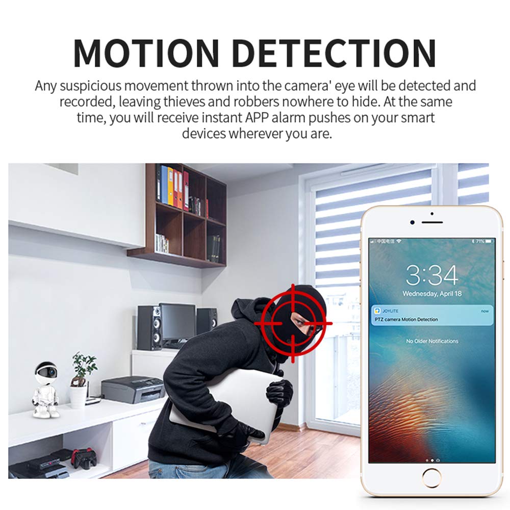 KuWFi Cloud Home Security IP Camera Robot Intelligent Auto Tracking Camera Wireless WiFi Baby Video Monitor Surveillance Camera 1080P