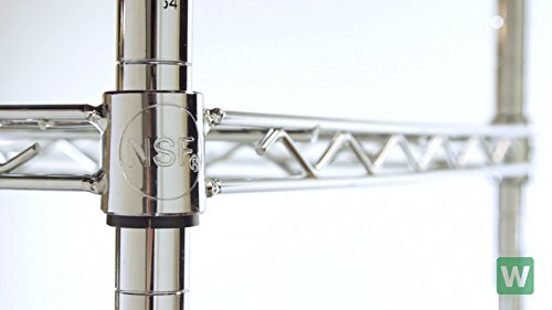 Commercial Chrome Wire Shelving 24 x 48 - NSF (2 Shelves)
