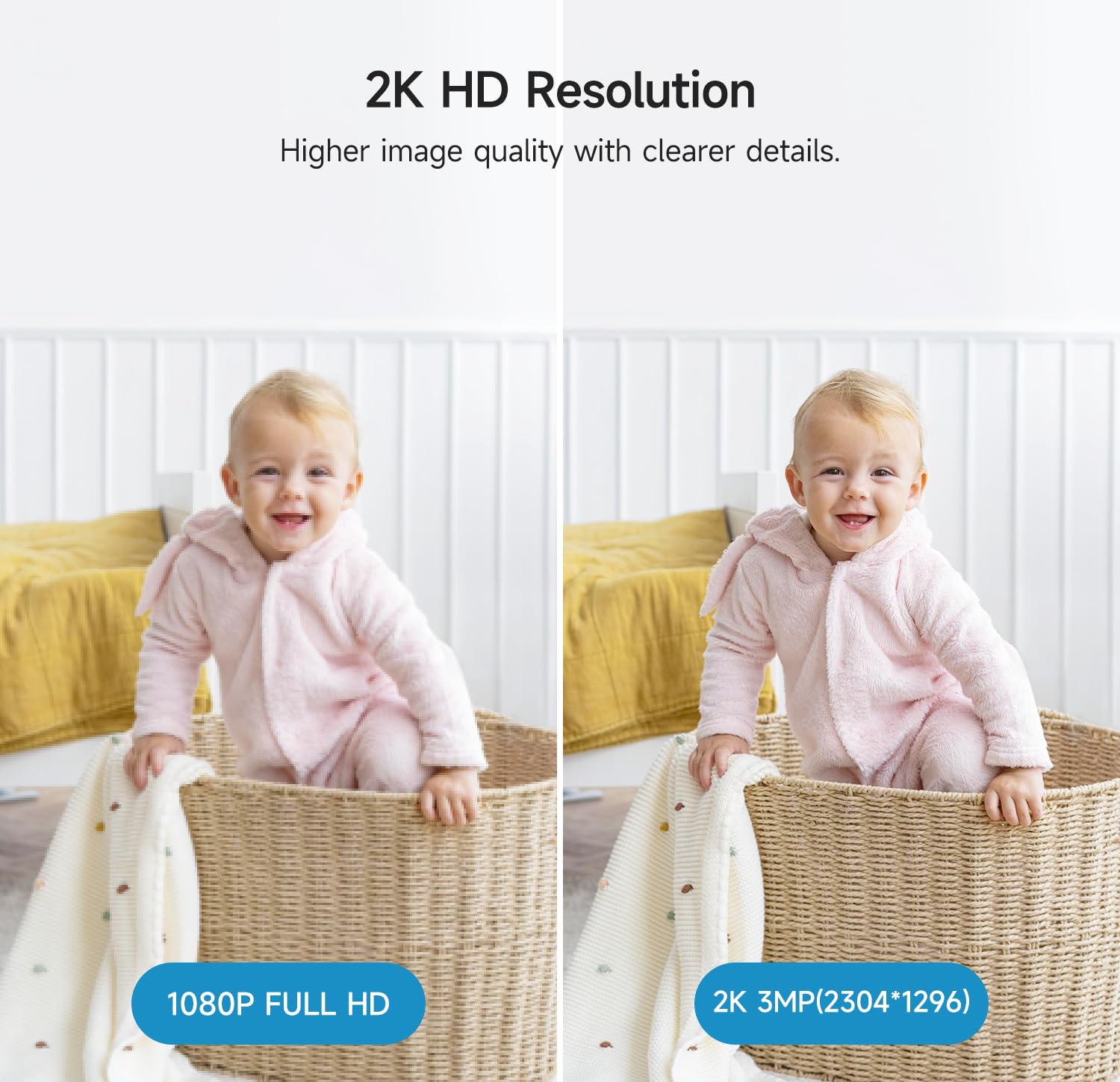 2K Light Bulb Security Camera - 2.4Ghz WiFi Light Bulb Camera for Home Security, Smart Light Bulb Camera, Color Night Vision, Motion Detection, Cloud Storage (2PCS)