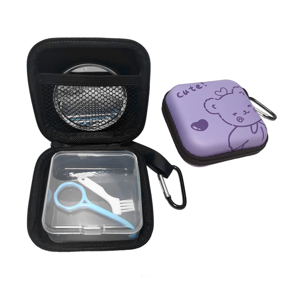 Gxamz Retainer Case Travel Aligner Case Mouth Guard Box with Clip, Organizer Bag, Mirror and Removal Tool Set (Animal)