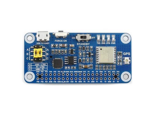 Waveshare L76X Multi-GNSS HAT for Raspberry Pi Jetson Nano Supports Multi-GNSS Systems GPS BDS and QZSS Fast Positioning High Accuracy Low Power Consumption.