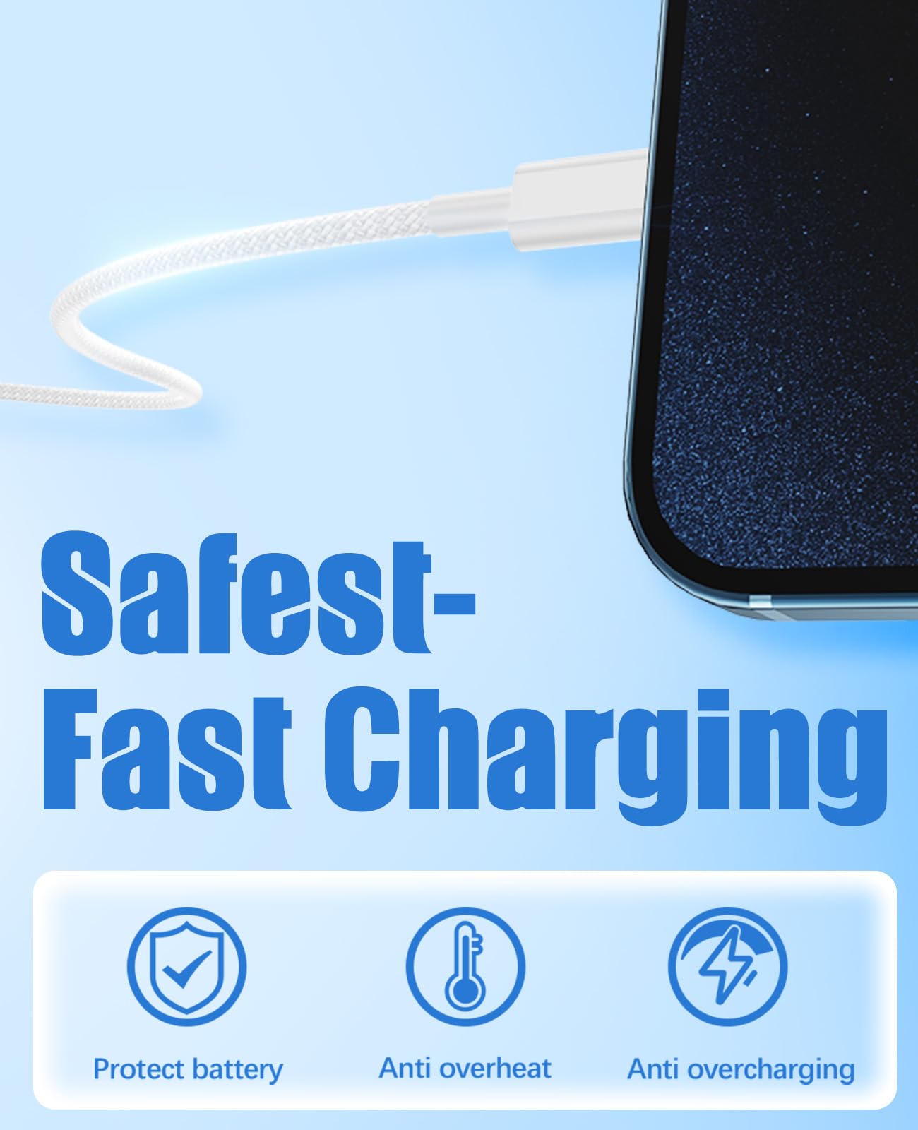 240W USB C to USB C Cable 3Pack 3FT, iPhone 15 USB C Cable,C to C Cable Fast Charging,USB Type C Charge Cable for iPhone 15/Pro Max/Pro/Plus, Samsung Galaxy S23