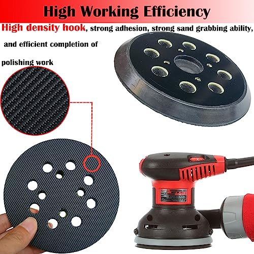 5-Inch 8-Hole Replacement Sander Pad for Milwaukee Sander, 5" Hook & Loop Sanding Pad for Milwaukee 6021-21 & 6034-21, 2648-20, 2648-21 Random Orbit Sander -1 Pack