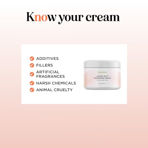 Deeply Moisturizing Butt Enhancement Cream - Firming & Nourishing with Cocoa Butter, Shea, Vitamin E & Coconut Oil (4 Fl Oz)
