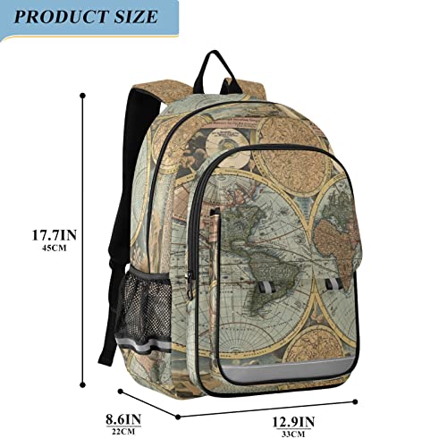 ALAZA Ancient World Map Casual Backpack Bag Travel Knapsack Bags