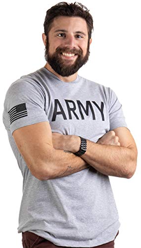 Army PT Style Shirt | U.S. Military Physical Training Workout T-Shirt-(Adult,L)