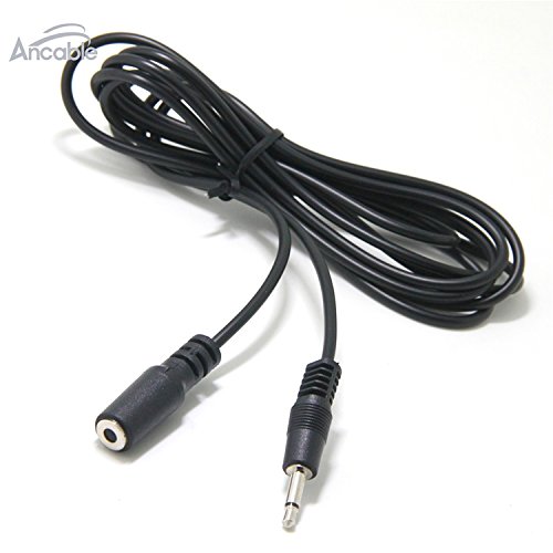 Ancable 2-Pack 6-Feet 3.5mm 1/8" TS Mini Mono Audio Plug Male to Female Extension Cable for 12V Trigger,IR Sensor/Receiver/Extender/Blaster/Repeater,CB/Ham Radio PA Speaker and FM/AM Antenna