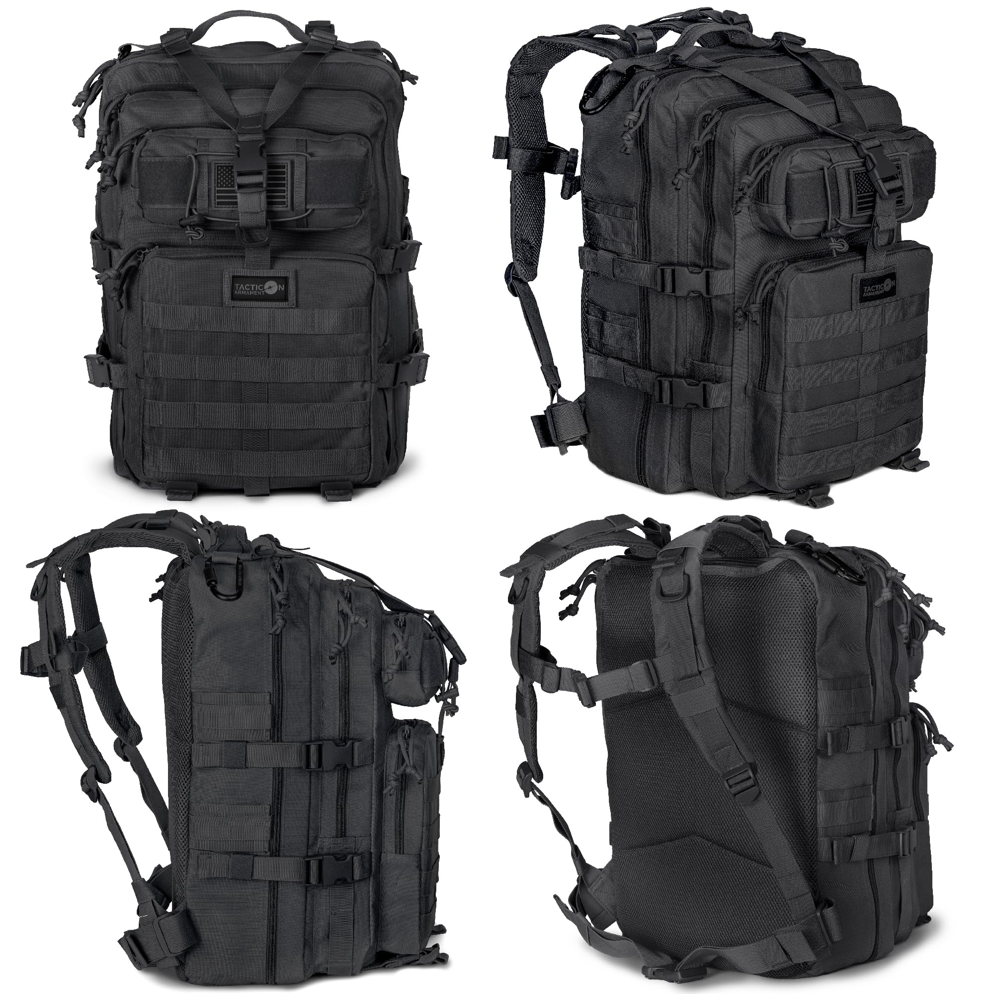 24BattlePack Tactical Backpack | 1 to 3 Day Assault Pack | Combat Veteran Owned Company |40L Bug Out Bag (Ranger Green)