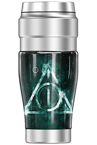 THERMOS Harry Potter Deathly Hallows Logo, STAINLESS KING Stainless Steel Travel Tumbler, Vacuum insulated & Double Wall, 16oz