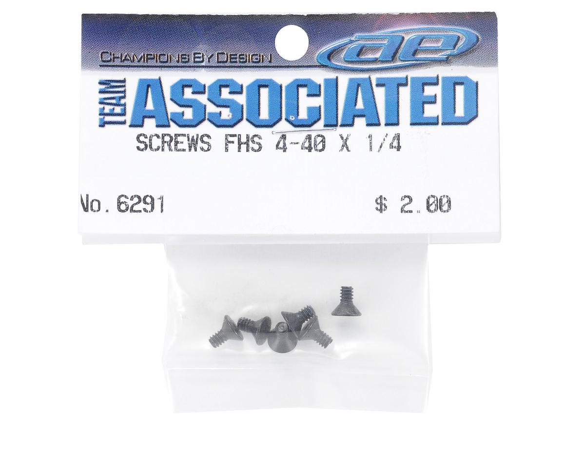 Team Associated 6291 4/40 x 1/4 Flat Head Socket Screws (6)