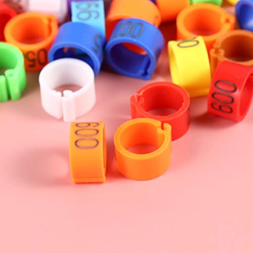 POPETPOP 100PCS Pigeons Foot Rings - Birds Foot Rings Durable Lightweight Birds Opening Foot Rings Number Cuff Rings Identification Rings for Parrot Chicken Pigeons