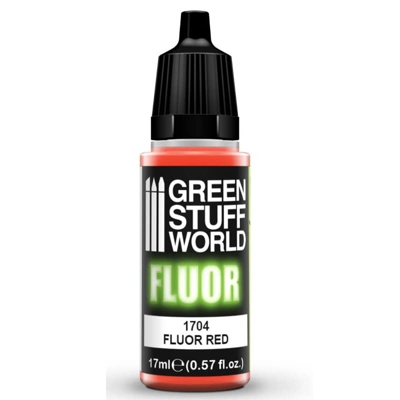Green Stuff World – Fluorescent Acrylic Paint Red 1704 for Models and Miniatures