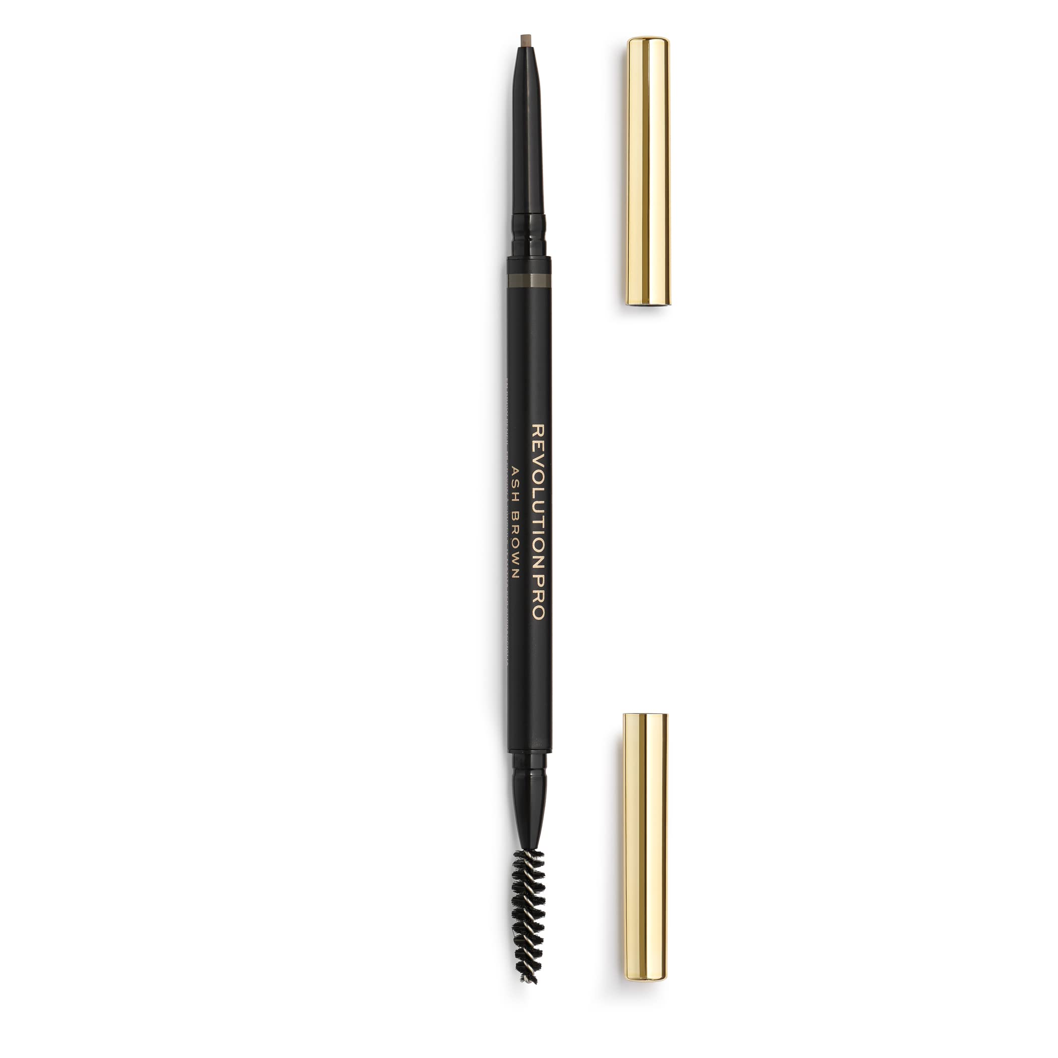 Revolution Pro Define & Fill Micro Brow Pen, Dual Ended Eyebrow Pen, Spoolie & Brow Filler In One Pen, Vegan & Cruelty-Free, Ash Brown