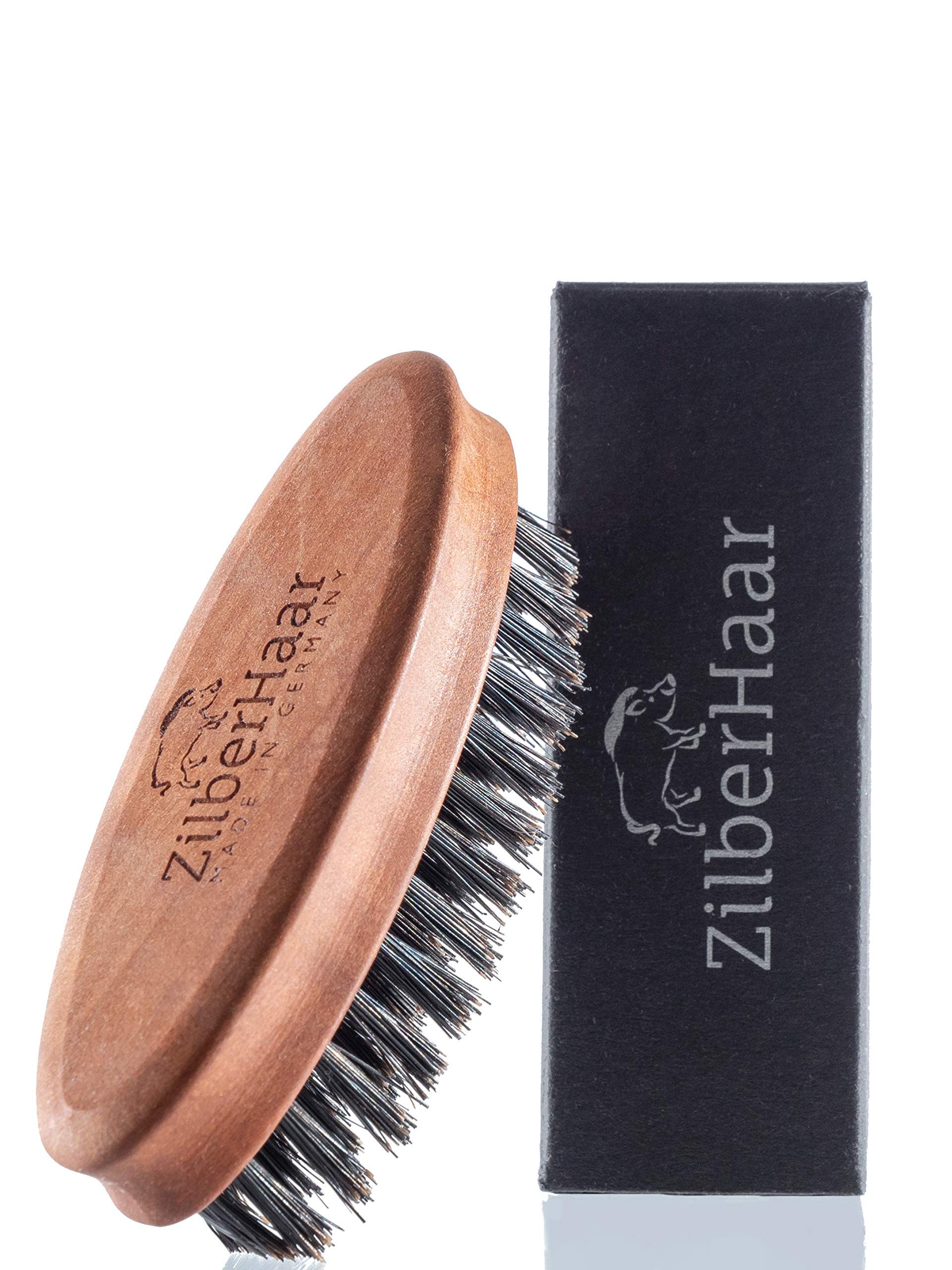 ZilberHaar Beard Oil and Brushes Bundle - Regular Beard Brush Stiff + 1oz Beard Oil + Beard Comb + Pocket Beard Brush Stiff