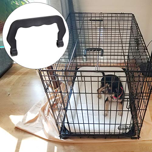 POPETPOP 10pcs Replacement Pet Cage Crate Handles Plastic Cage Handles for Squirrel Hedgehog Rabbit Chinchilla Hamster Black