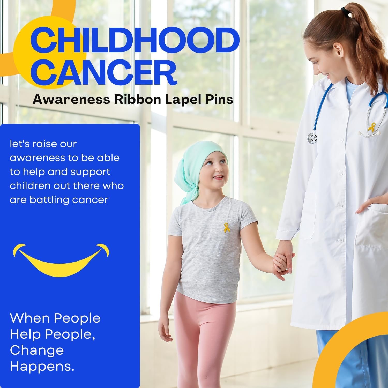 20 Pcs - Yellow Awareness Ribbon Lapel Pins - Gold Tone Metal with Enamel Coating: Show Your Support for Troops, Cancer Awareness, and Charitable Causes