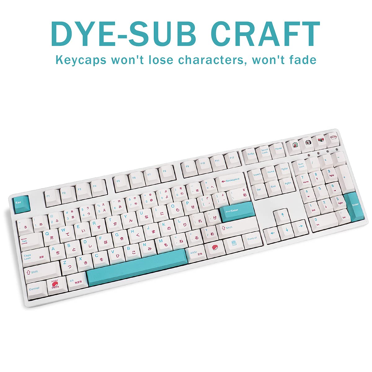 PBT Japanese Keycaps 135 Keys Dye Sublimation Cherry Profile with Key Puller Suitable for 104/87/61 60% MX Cherry Gateron Gaming Keyboard(Sushi Keycaps)