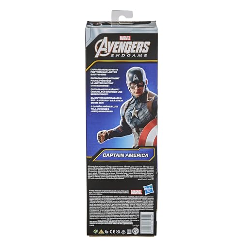 Avengers Marvel Titan Hero Series Collectible 12-Inch Captain America Action Figure, Toy for Ages 4 and Up