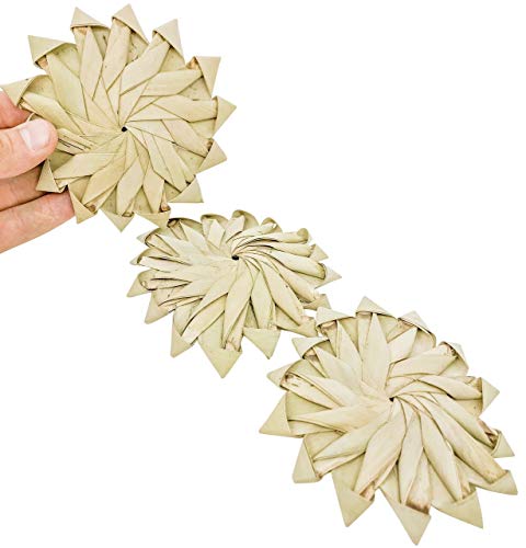 Bonka Bird Toys 1271 3 Natural Palm Leaf Flowers Bird Toy Parrot Foraging Foot Craft Part Talon Cage