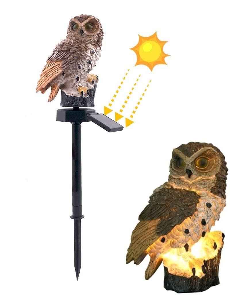 Angel Outdoor In-Ground Lights 1pcs Solar Lawn Light Prince Angel Solar Lawn Light, Solar Energy Outdoor Garden Light, Garden Light Outdoor Decoration, Outdoor Light Pile,Angel Garden (Brown Owl)