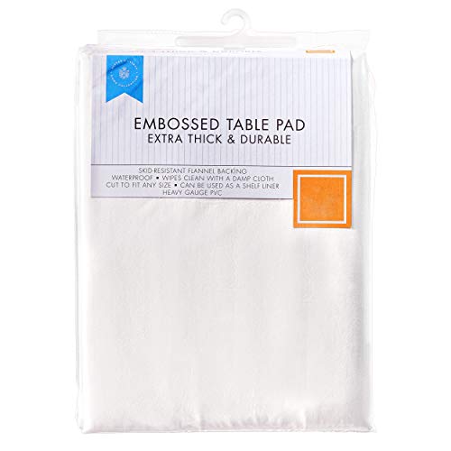 Sultan's Linens Extra Thick Durable Vinyl Table Pad Waterproof with Flannel Backing (52 Inch Round)
