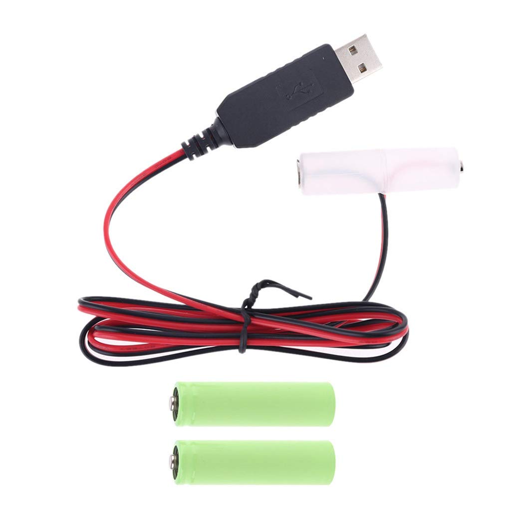 LR6 AA Battery Eliminator USB Power Supply Cable Replace 1-4pcs 1.5V AA Battery