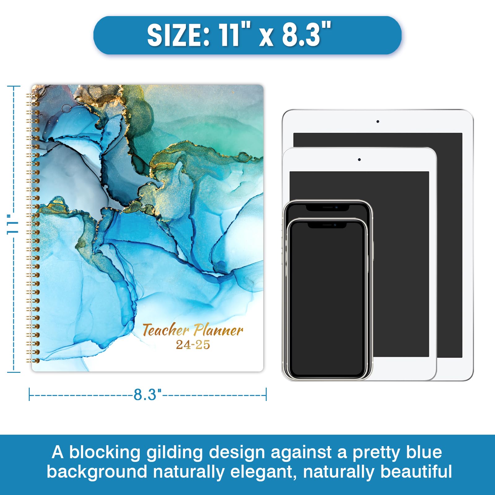 2024-2025 Teacher Planner - Teacher Lesson Planner from July 2024 to June 2025, 11" x 8.3", Weekly & Monthly Lesson Plan Book for Teachers