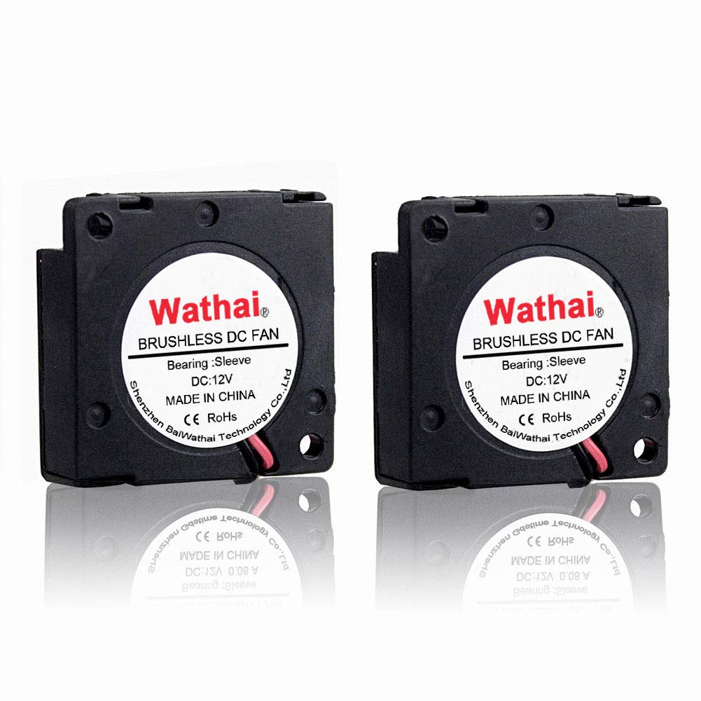 2Packs Wathai 30x30x10mm Brushless Turbo Blower Cooling Fan 30mm 12V ¡­