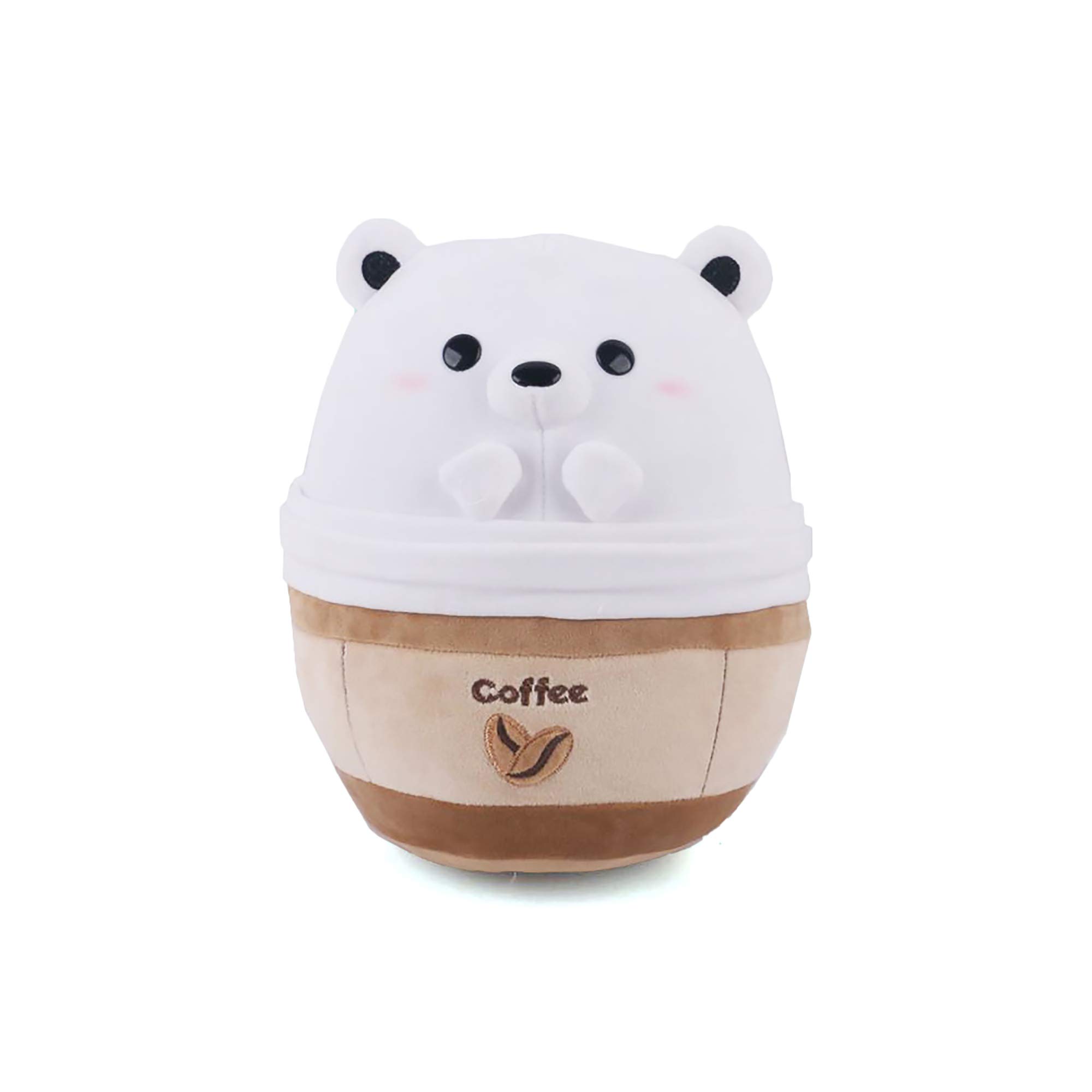 Avocatt Polar Bear Coffee Plushie - 10 Inches Stuffed Bear Ice Frappuccino Plush Stuffed Animal - Hug and Cuddle with Soft Fabric and Stuffing - Kawaii Cute Japanese Anime Style Gift