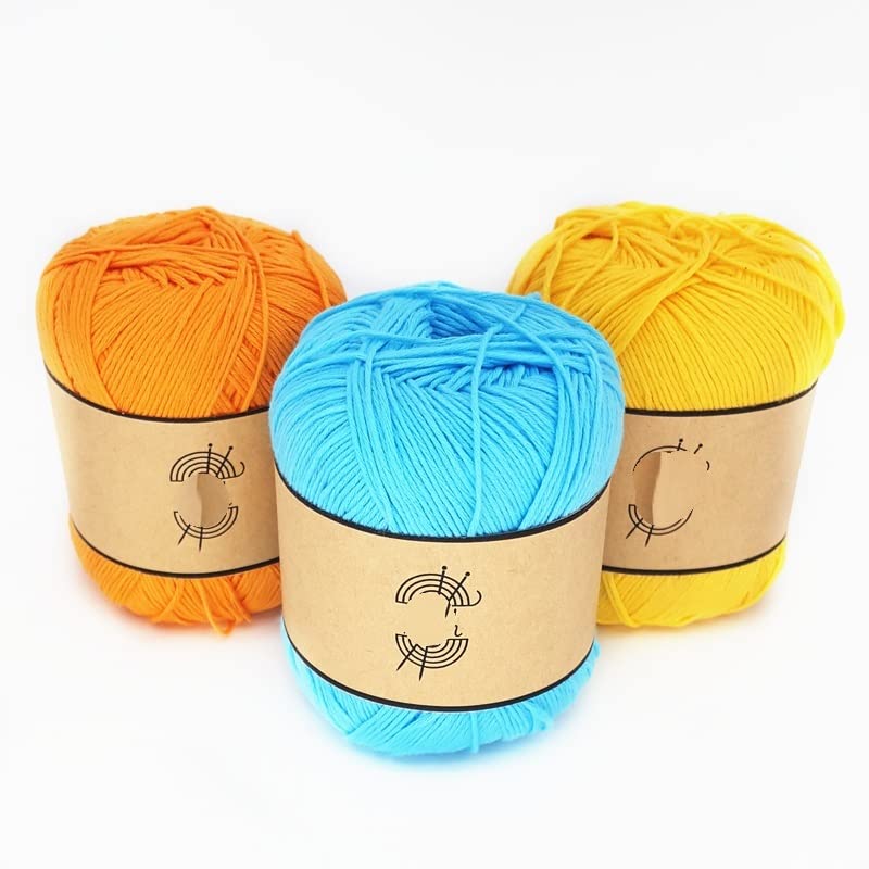 50g/Ball 100% Cotton Baby Yarn for Knitting Baby Sweaters Shoes Hats Yarn (Color : 03)