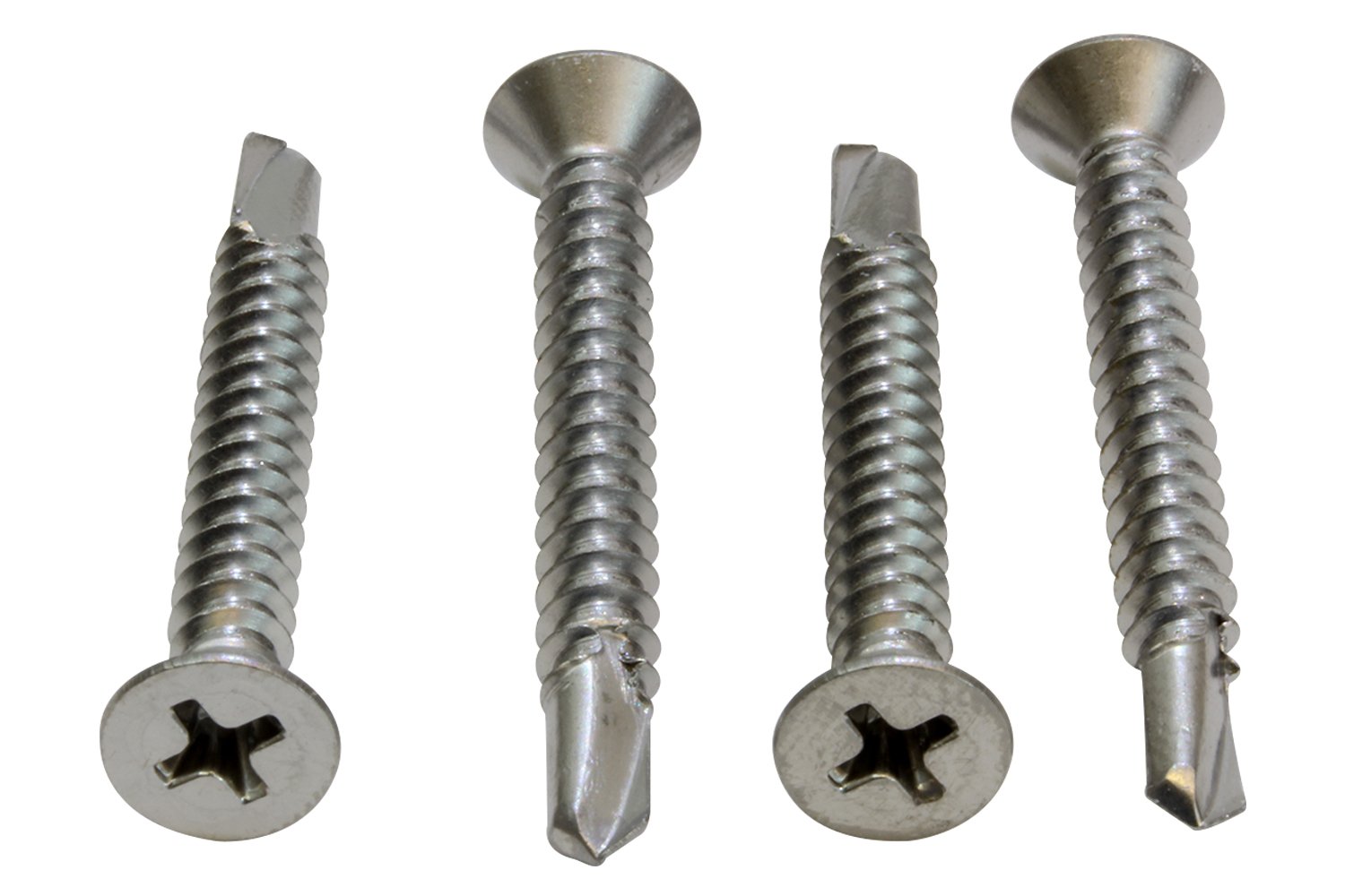 Bolt Dropper #10 X 1-1/2'' Stainless Flat Head Phillips Self Drilling Screw, (25 pc), 18-8 (304) Stainless Steel Screw by Bolt Dropper