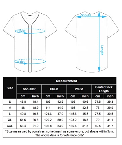 COOFANDY Mens Baseball Jersey Button Down Shirts Sports Hipster Hip Hop Uniforms Men Women Jersey (Red,Large)
