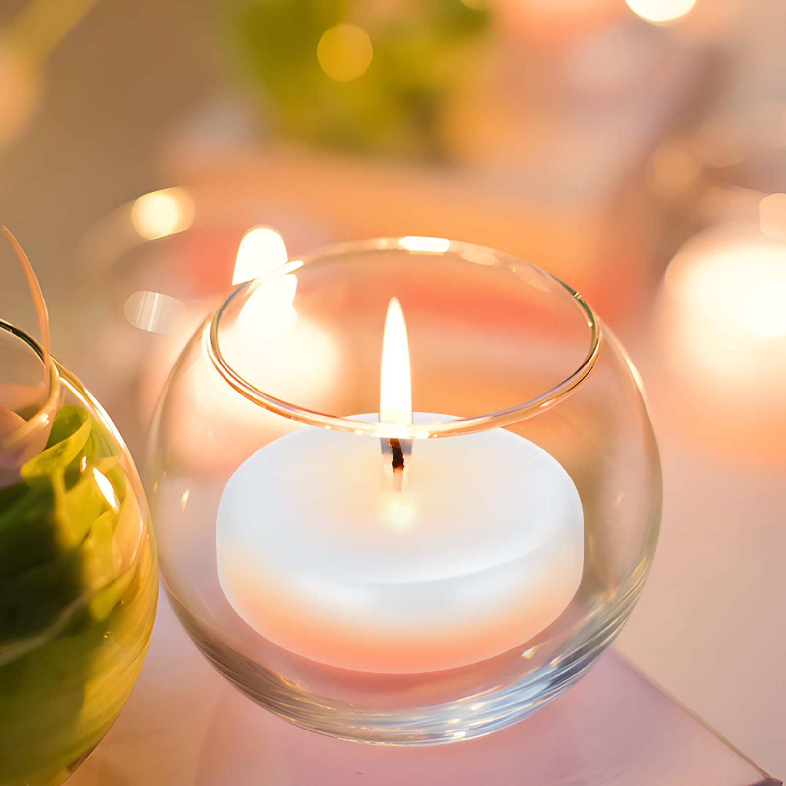 36PACK Floating Candles 3inch Continuous Burning for 13-15 Hours odorless smokeless White Non-drip Decorative Candles Suitable for Cylindrical vase, Swimming Pool, spa, Wedding, Home Decoration