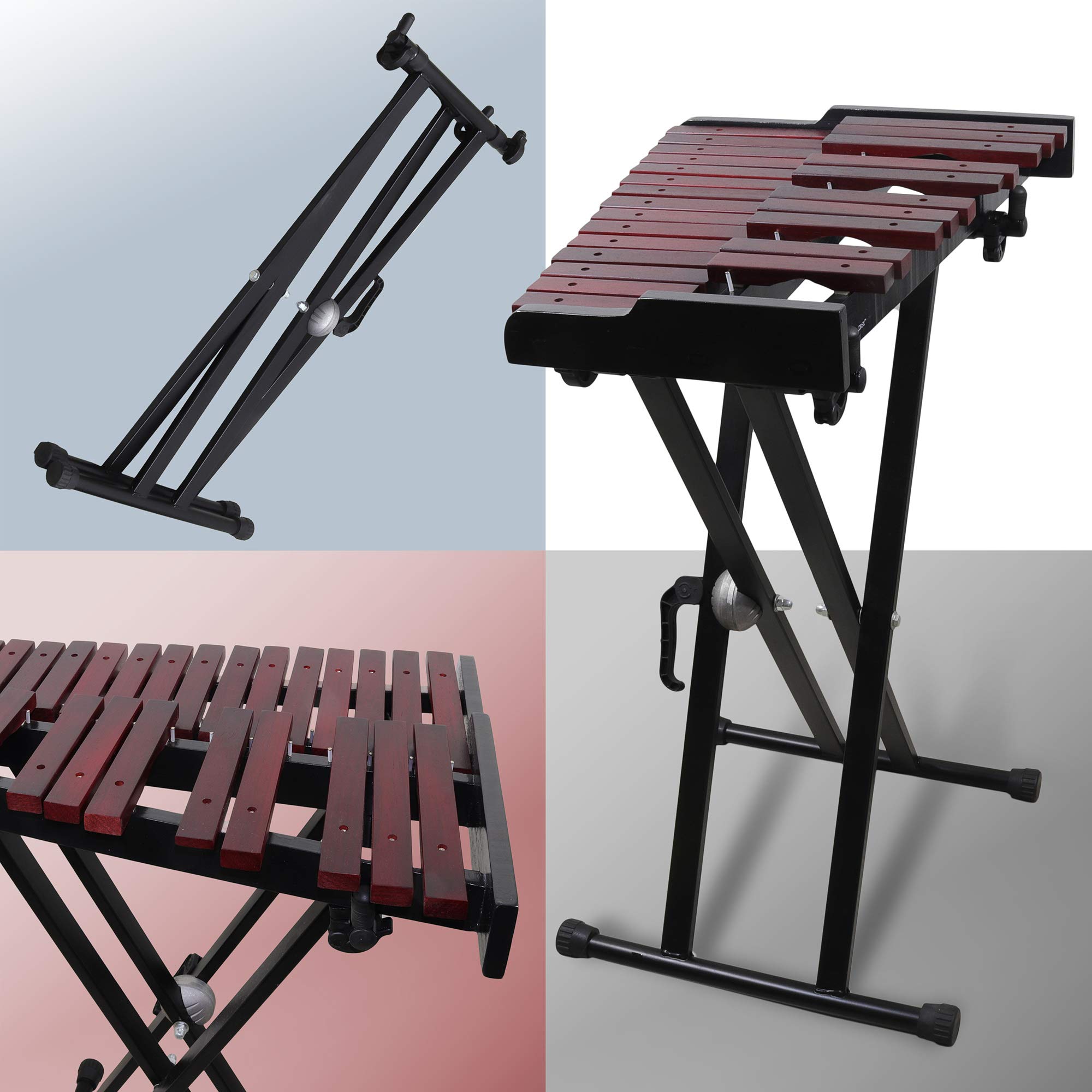 25 Note Wooden Xylophone with Stand - Professional Percussion Instrument for Adults