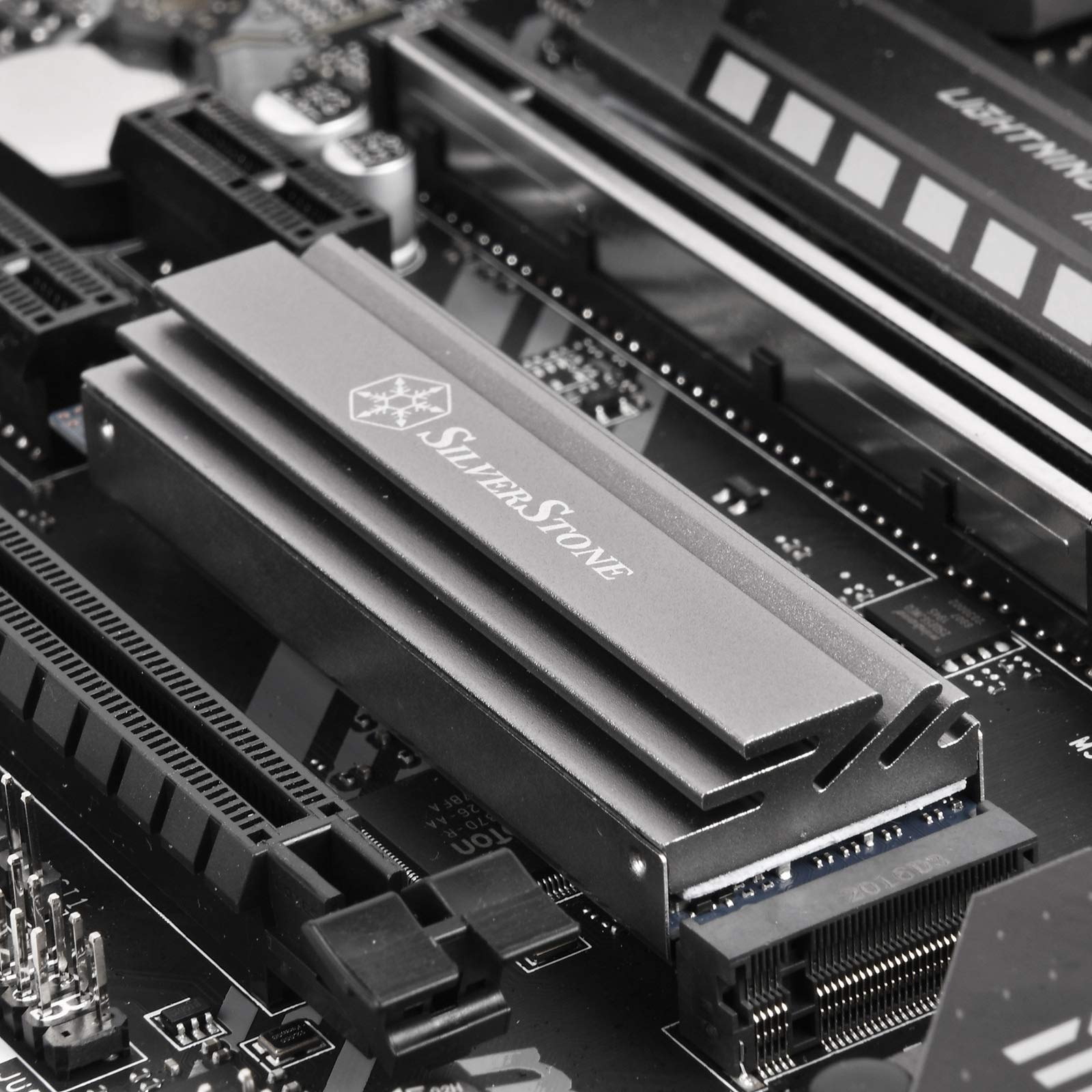 SilverStone Technology TP04 Aluminum Alloy M.2 SSD Cooling kit, TAA Compliant