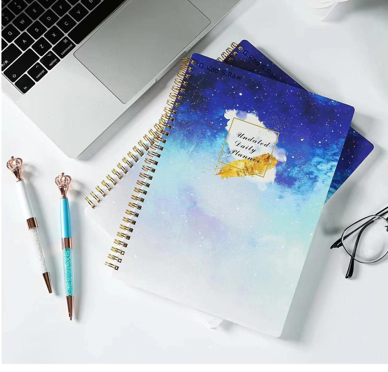 2022 Daily Planner, G.Kao S.Raw Time Management Manual and 2022 schedule with To Do List Notebook,7.28"X 10.23" Inch for 120 Days Hourly Daily Planner